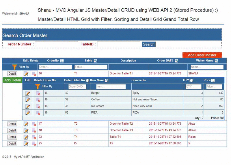 Mvc Angularjs Masterdetail Crud Filter And Sorting Using Web Api 2