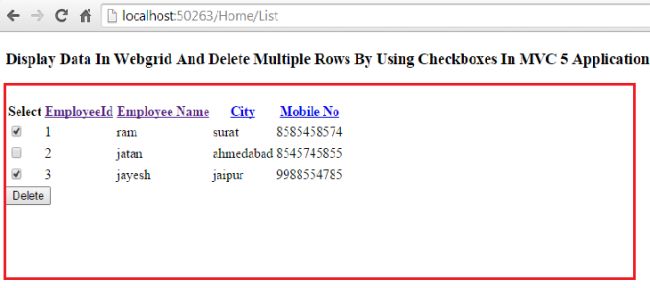Display Data In Webgrid and Delete Multiple Rows Using Checkboxes in ...