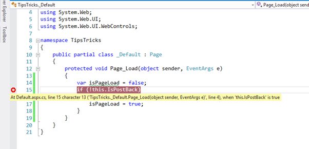Conditional Breakpoints In C#