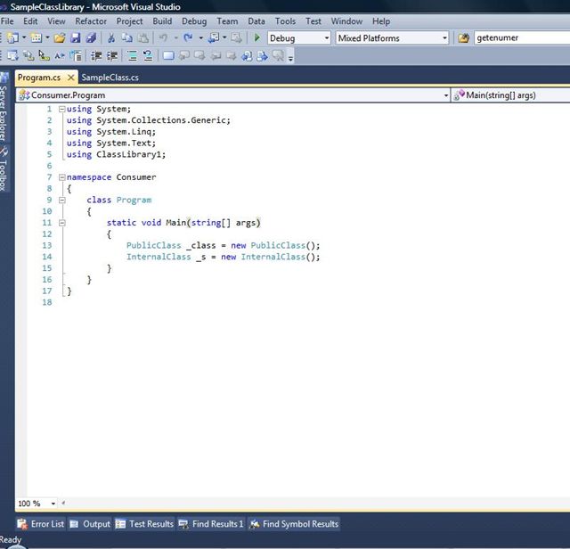 Friend Assembly Using C#