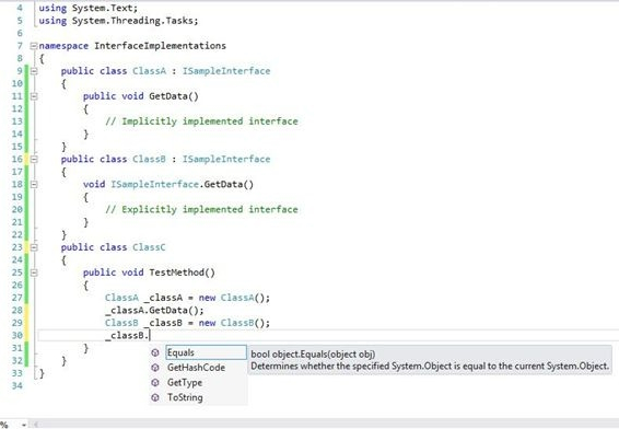 Implicit vs Explicit Interface Implementations