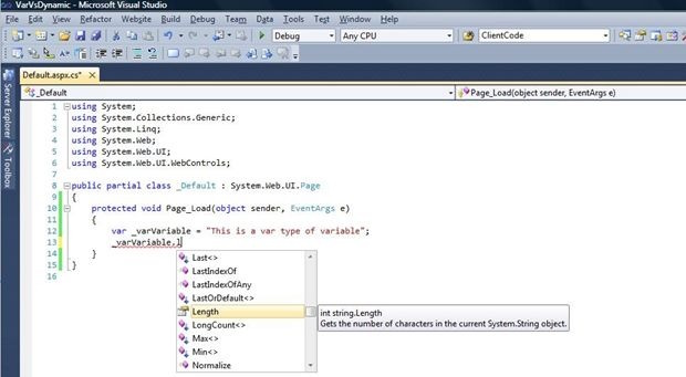 Var Vs Dynamic Keywords In C#