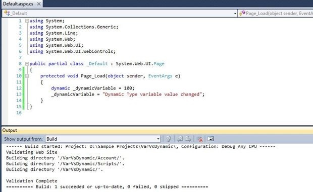 Var Vs Dynamic Keywords In C#