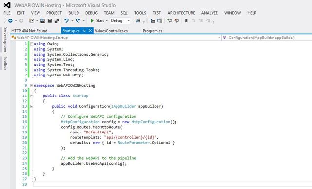 Web API Self-Hosting Using OWIN