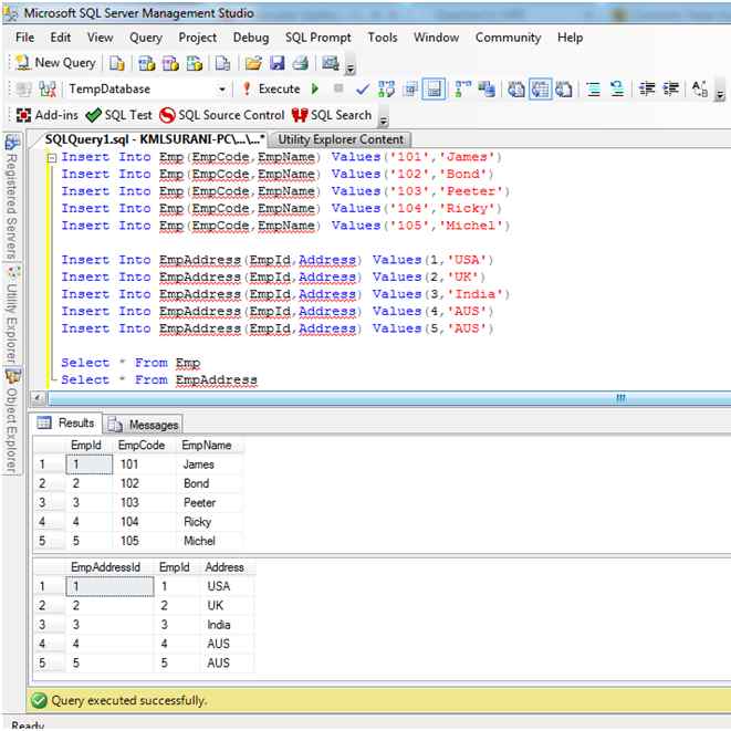 Common Table Expression In SQL Server