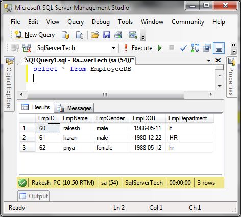 Insert Data in Database Using GridView Control