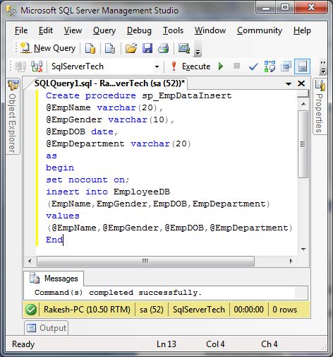Insert Data in Database Using GridView Control