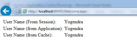 Difference Between Session Application and Cache