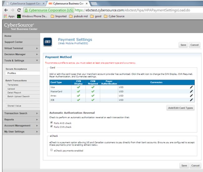 Step-by-Step Guide For CyberSource Secure Acceptance