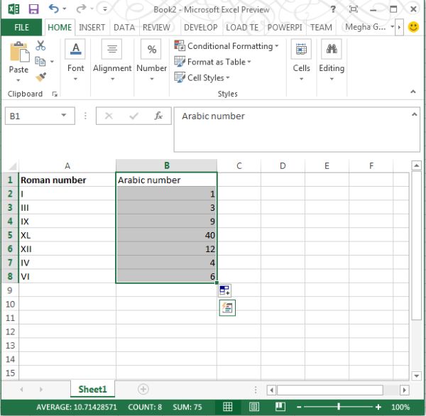 Arabic Function In Excel 2013