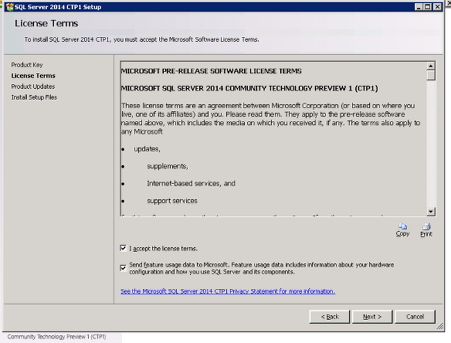 Installing SQL Server 2014