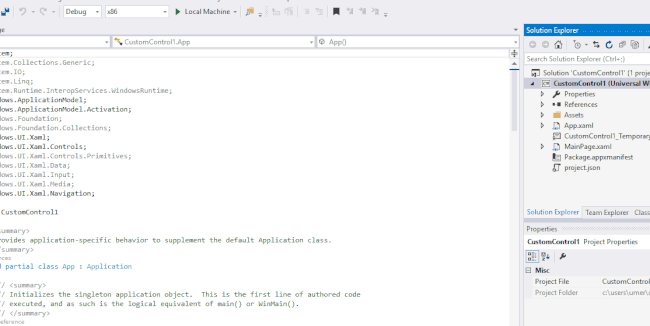How To Create And Use Custom Control In UWP