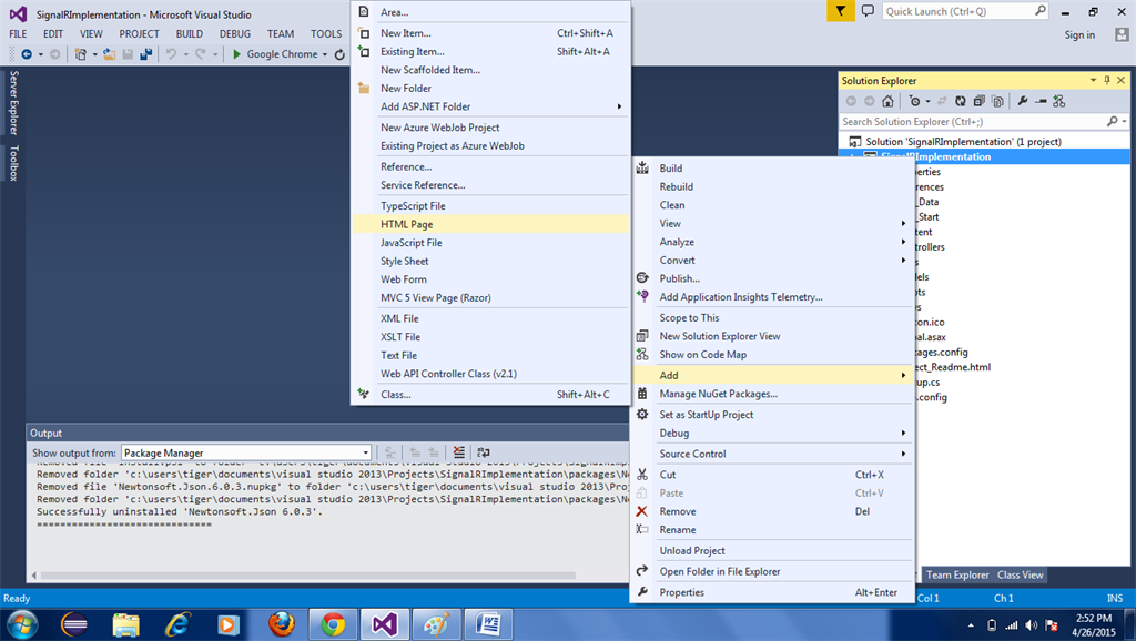 An Implementation of SignalR Using Visual Studio 2013 (Dealing With ...