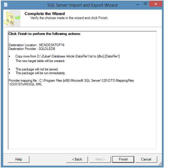 Import Data From A Text File Into SQL Server Database