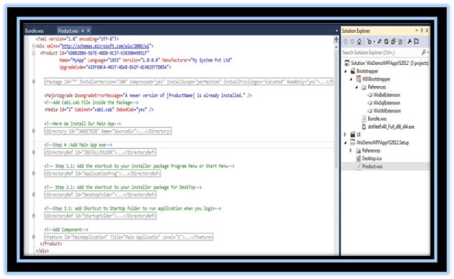 Installing Prerequisites Using Wix Bootstrapper Project And Other Features Of Wix