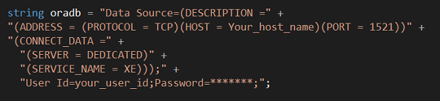 Connecting To Oracle Database In C