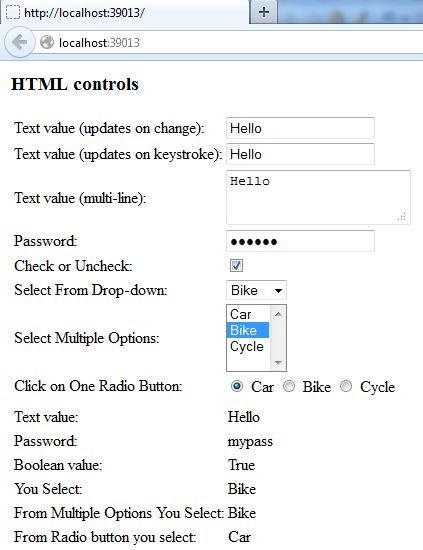 Bind Multi Select List Box and Radio Buttons Using Knockout in MVC