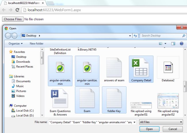 Create Multi File Uploader Using AngularJS