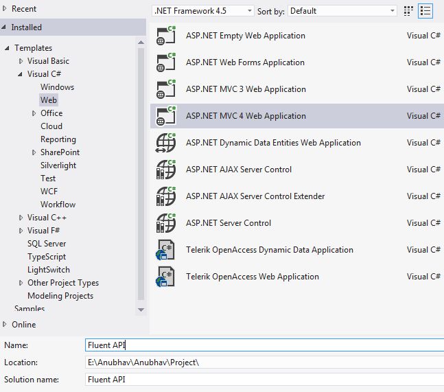How to Use Code First Approach With Fluent API in ASP.NET MVC Application