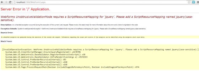 Ways to Fix the Errors of Unobtrusive Validation in ASP.NET 4.5