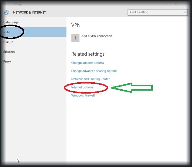 Network And Internet Setting In Windows 10