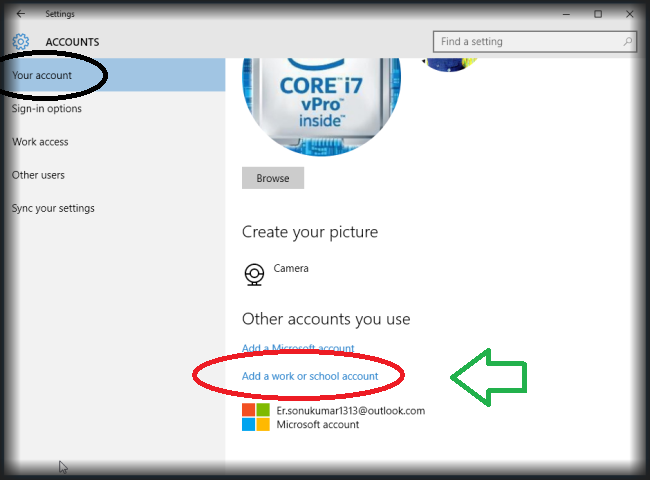 User Account Settings In Windows 10