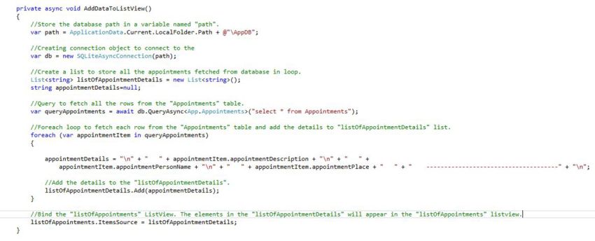 Working With SQLite in Windows Store Apps