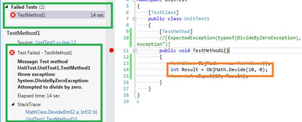 Fundamentals of Unit Testing: Understand ExpectedException in Unit Testing