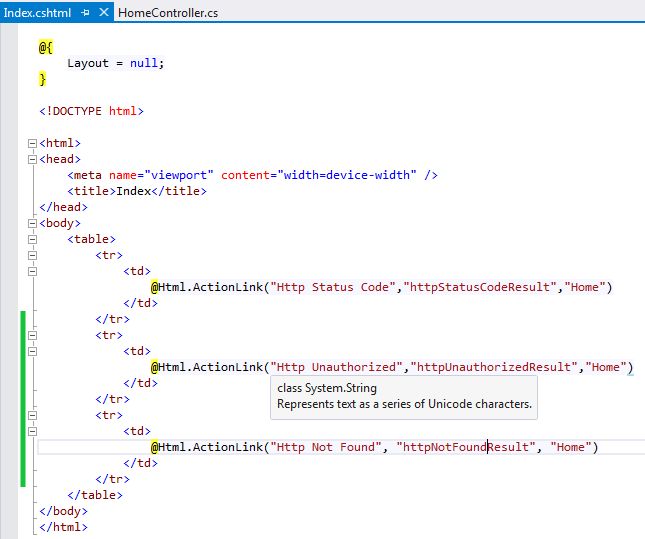 HTTP Result in Controller Sample in MVC: Day 14