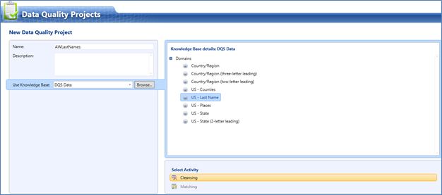 SQL Server 2012 Data Quality Services (DQS)