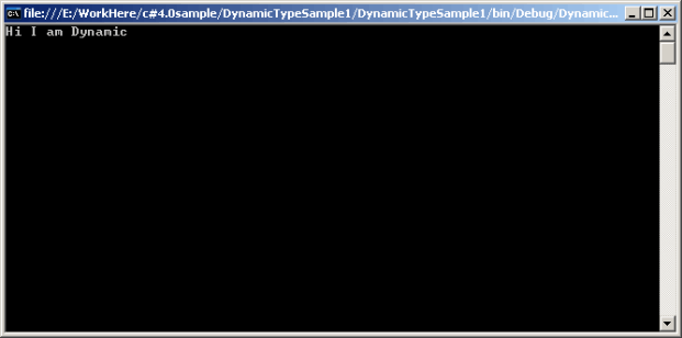 Dynamic Type In C# 4.0