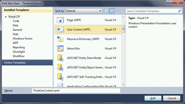 Making Timeline Control For Datagrid In Wpf