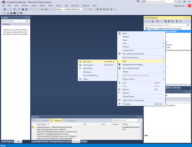 Xamarin.Forms: Image Button Recipe Xamarin.Forms: Image Button Recipe