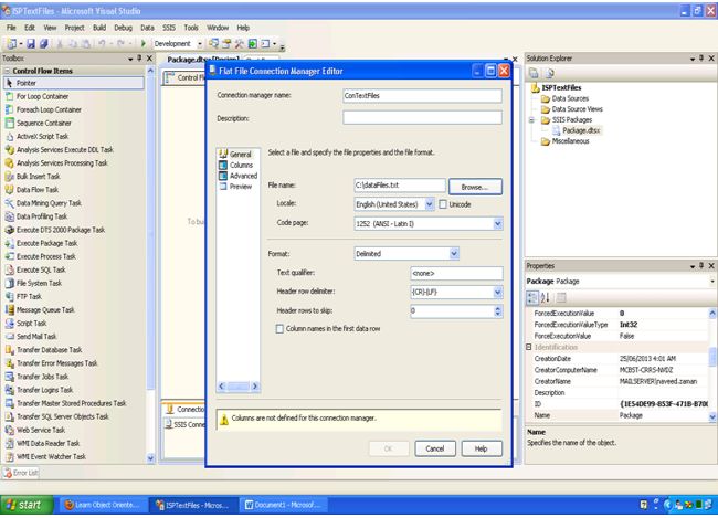 Learn SSIS Microsoft SQL Server 2008: Part1