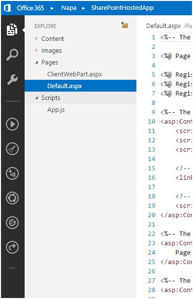 Creating SharePoint Add-in Using ‘Napa’
