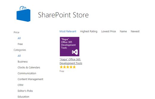 Creating SharePoint Add-in Using ‘Napa’