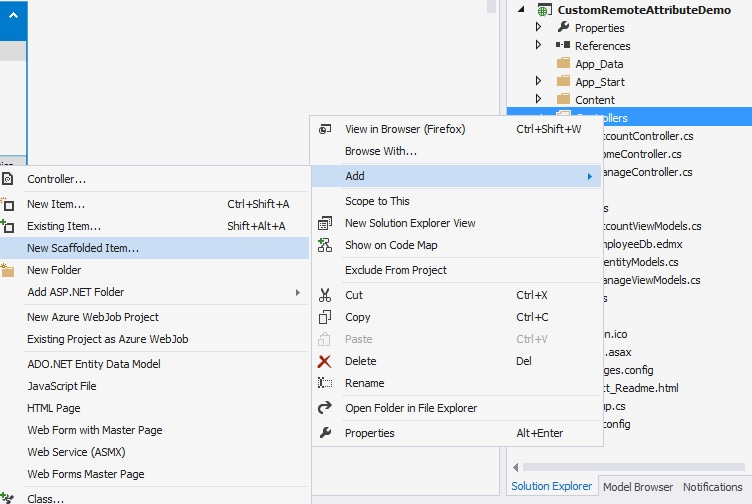 Create a Custom Remote Attribute in MVC