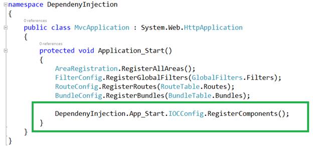 Dependency Injection in MVC