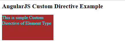 AngularJS Custom Directives