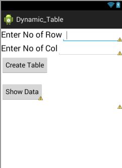 Dynamic Table in Android