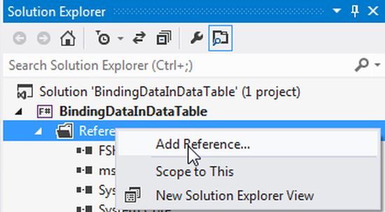 Bind Data in DataTable From Database in F# Bind Data in DataTable From Database in F#