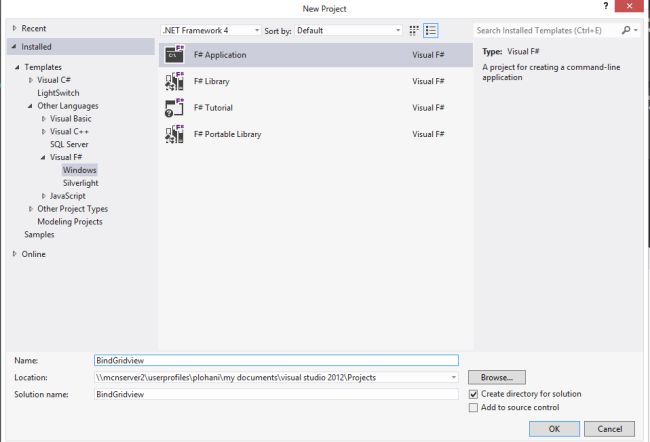 Data Binding From Database Using Stored Stored Procedure In F 