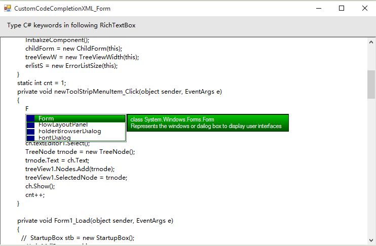 Creating Code Completion In C#