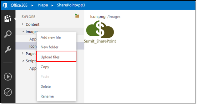 Change Site Icon In SharePoint App Using NAPA Development Tool