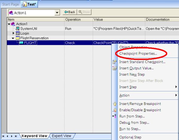 Cell Identification In Database Checkpoint And Modify A Table Checkpoint In Qtp 