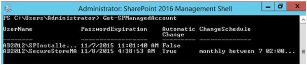 SharePoint 2016 And Managed Accounts