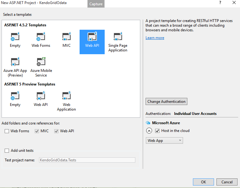 Remote Binding KendoGrid Using WEB API 2 ODATA v3 And Entity Framework