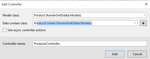 Remote Binding KendoGrid Using WEB API 2 ODATA v3 And Entity Framework