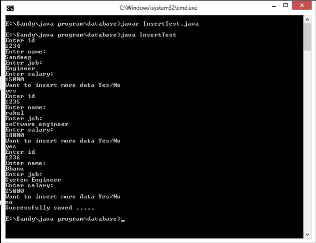 How To Save Records In Oracle10g Database Using Java 4709