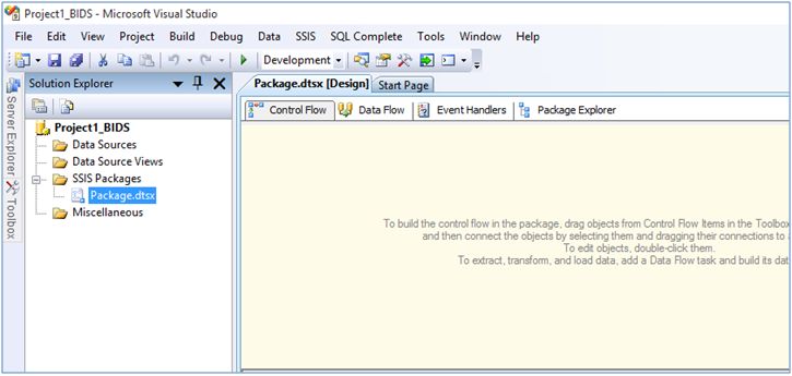 Creating Your First Sql Server Integration Services Ssis Project